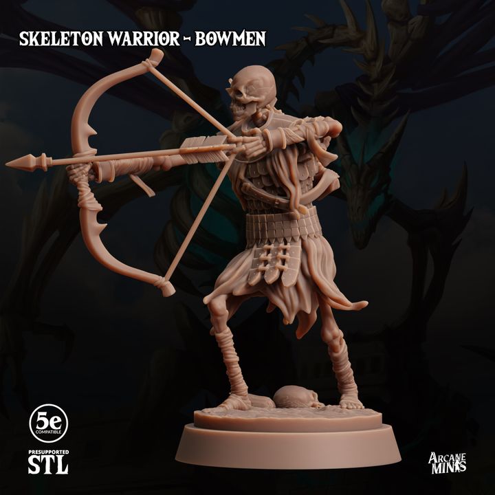 3D Printable Skeleton Warrior - Bowmen by Sordane Publishing