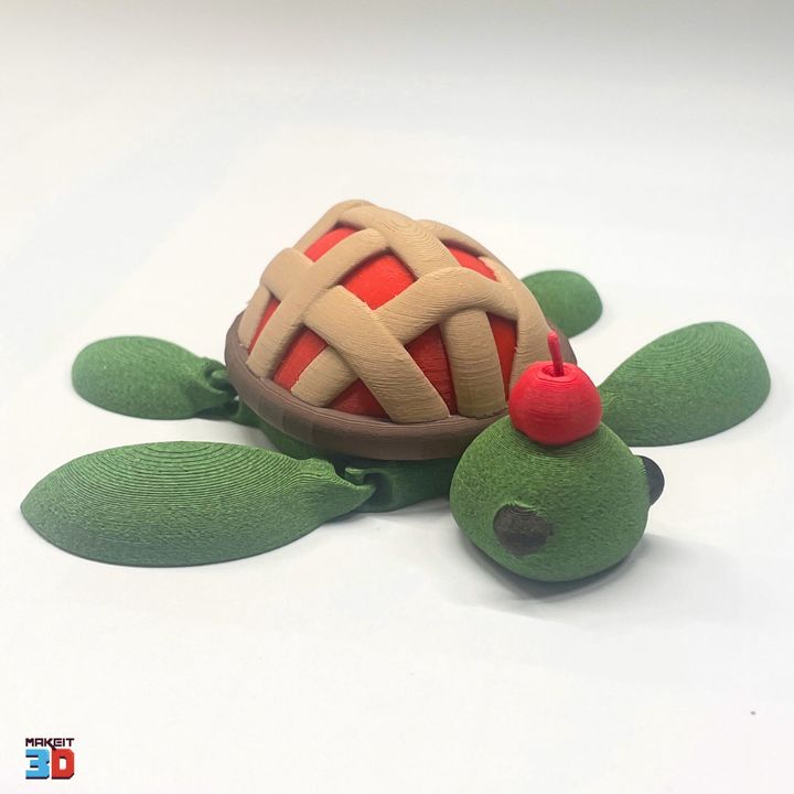 3D Printable 3D Printable Flexi Pie Turtle by Brandon
