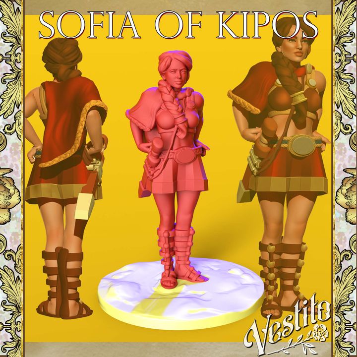 3D Printable Sofia of Kipos by Vestito