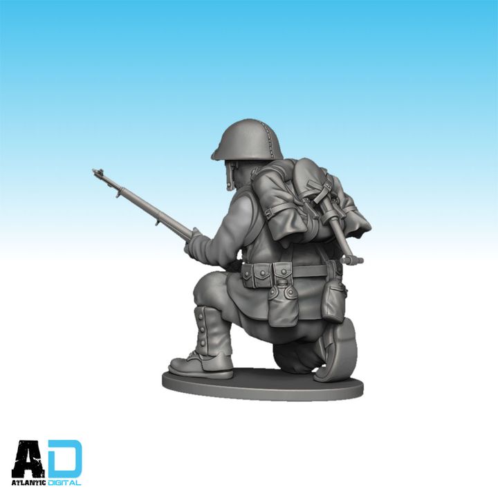 3D Printable US Marines infantry Pacific Theatre WW2 by Wargames Atlantic