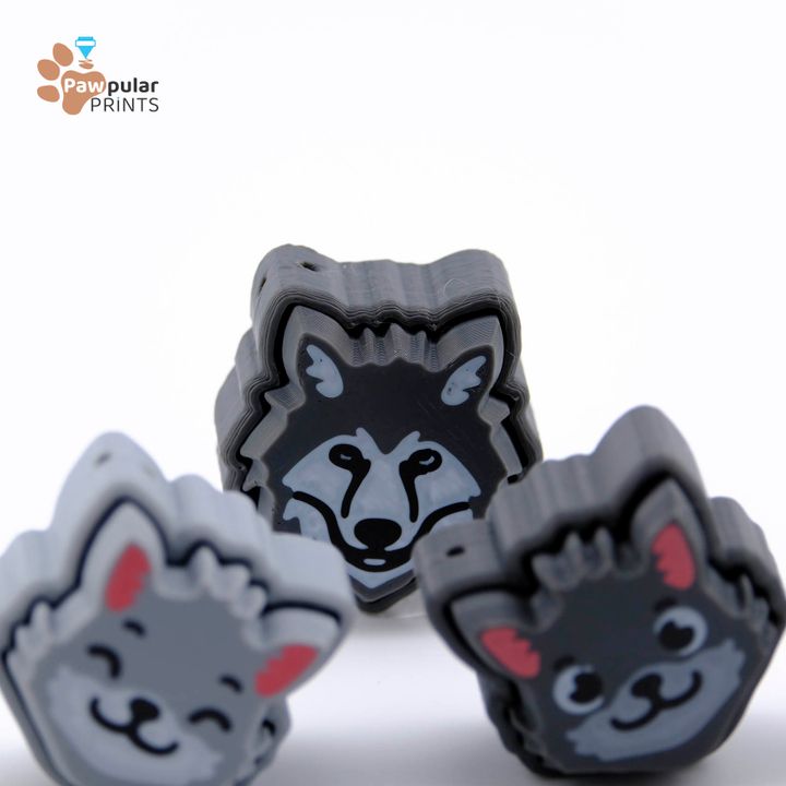 3D Printable Wolf Pack, Fidget Clickers - Fidget Keychain [Private Use ...