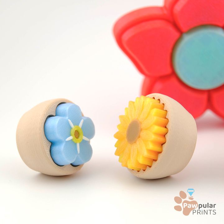 3D Printable Flower Power Multi-Pack - Fidget Keychain [Private Use ...