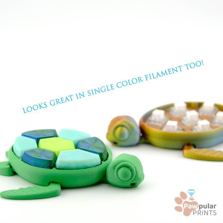 3D Printable Sea Turtle, Multi-Clickers - Fidget Keychain [Private Use ...