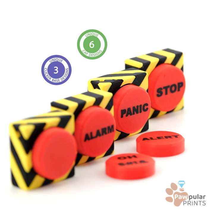 3D Printable The Big Red Button, Multi-Pack, Fidget Keychain [Private ...