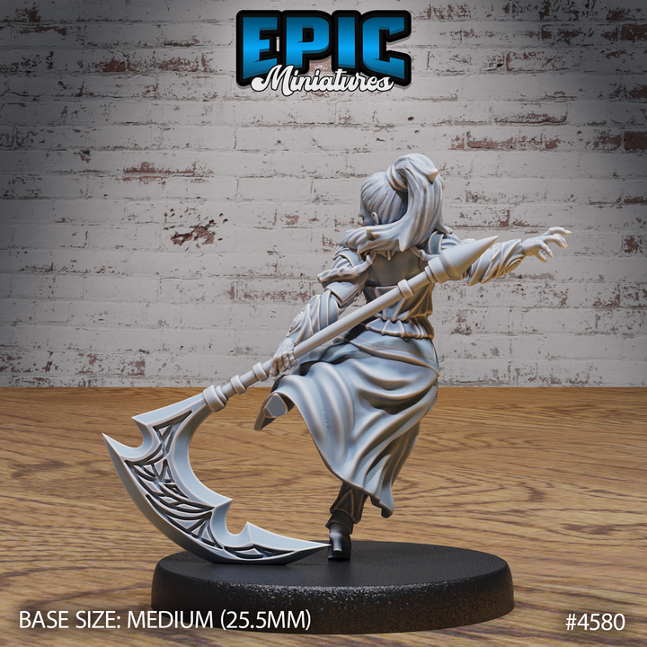 3D Printable Vampire Army Scythe / Undead Male Warrior / Blood Drinker ...