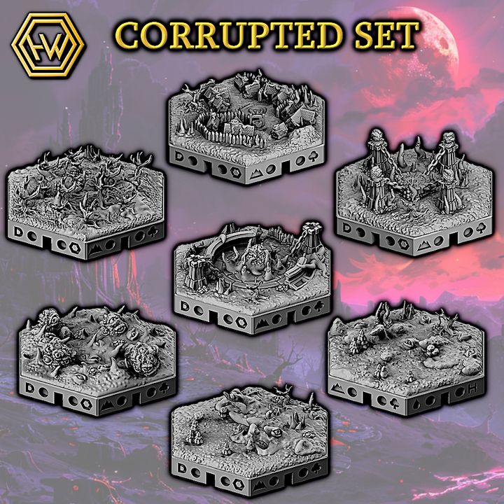 3D Printable Corrupted Set by Hexworld
