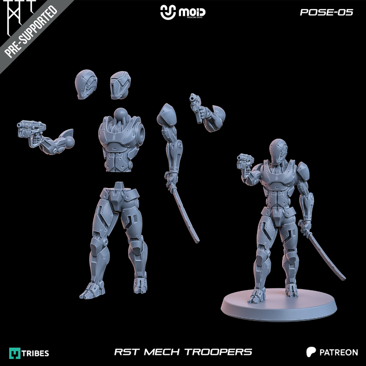 3D Printable RST Mech Troopers 32mm by Moid