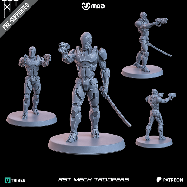 3D Printable RST Mech Troopers 32mm by Moid
