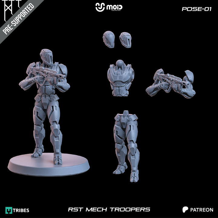 3D Printable RST Mech Troopers 32mm by Moid