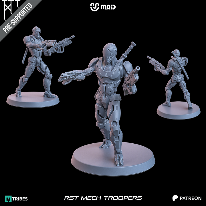 3D Printable RST Mech Troopers 32mm by Moid
