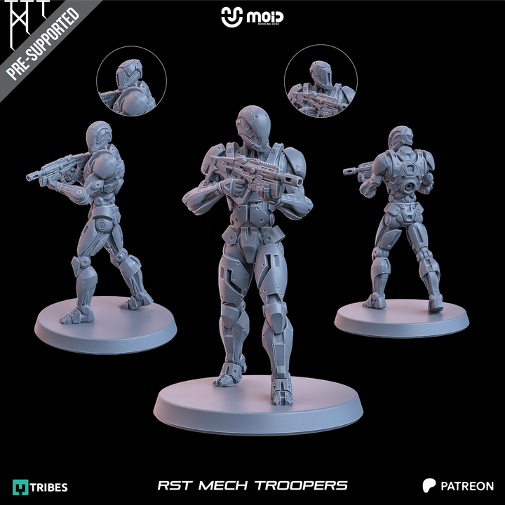 3D Printable RST Mech Troopers 32mm by Moid
