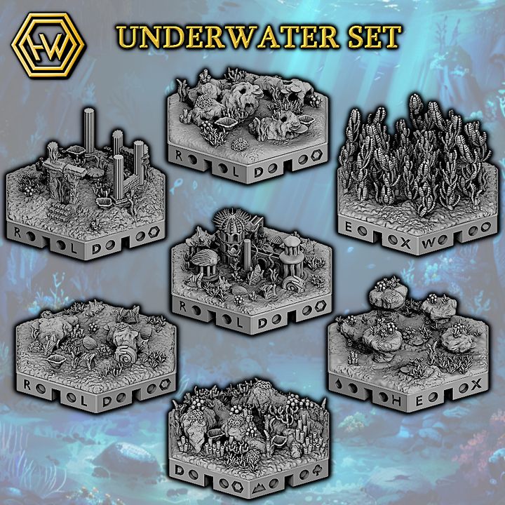 3D Printable Underwater Set by Hexworld