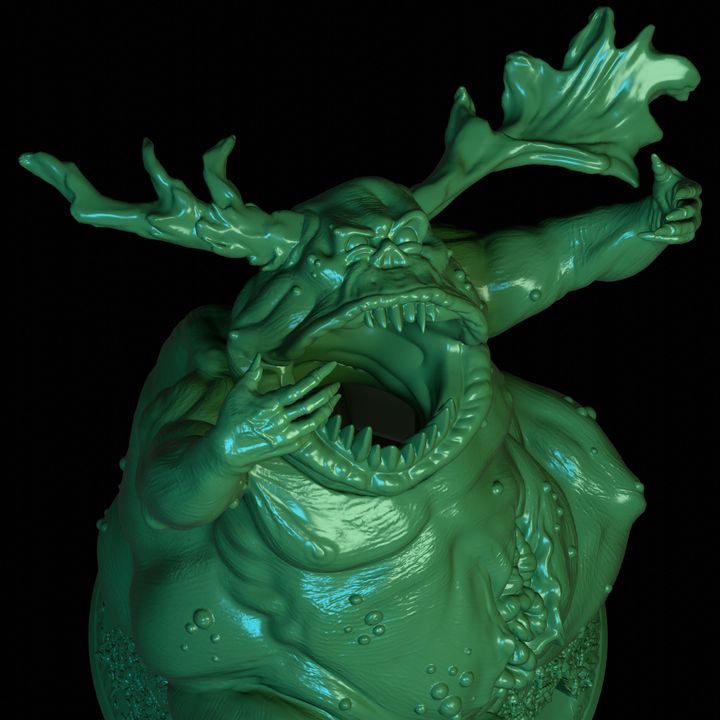 3D Printable Greater Plague Demon Dice Tower by NJLsculpts