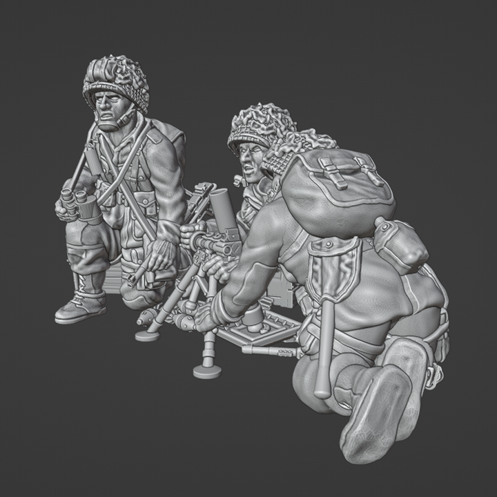 3D Printable 28mm US paratroopers, M2 Light Mortar and crew by Colonel ...