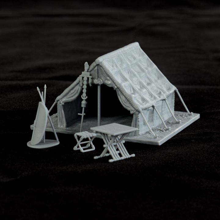 3D Printable Roman Legion Tents - Closed and Open by Gadgetworks