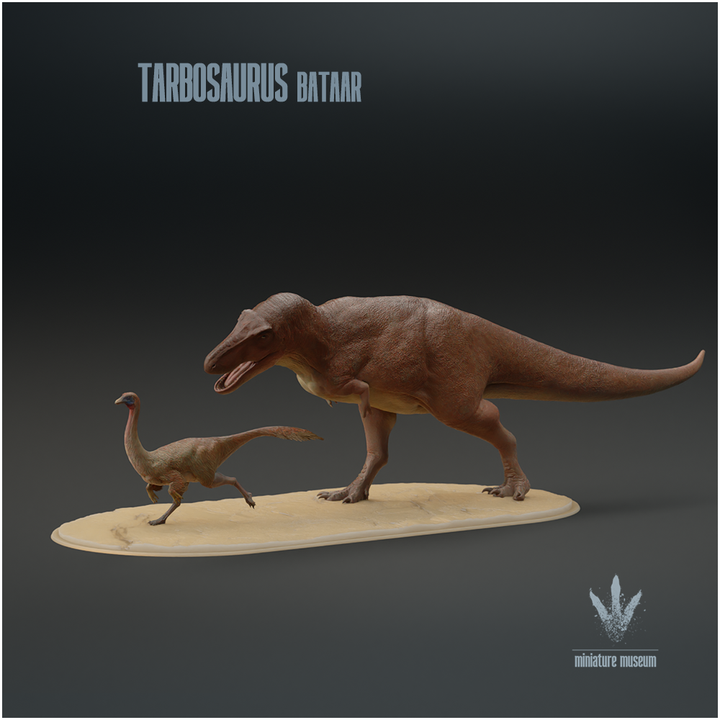 3D Printable Tarbosaurus bataar : Chase by Miniature Museum