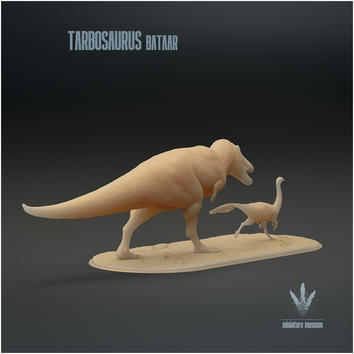 3D Printable Tarbosaurus bataar : Chase by Miniature Museum