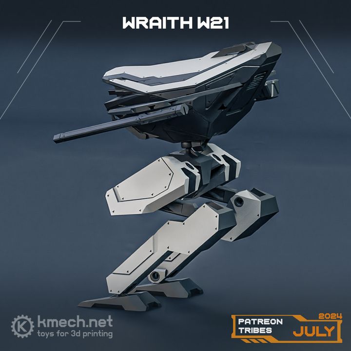 3D Printable WRAITH mech by Kmech