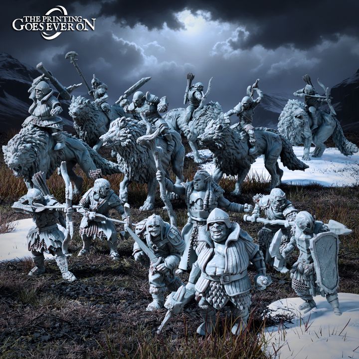 3D Printable Ironmoor Orcs Warband - 17 Models - Presupported by The ...