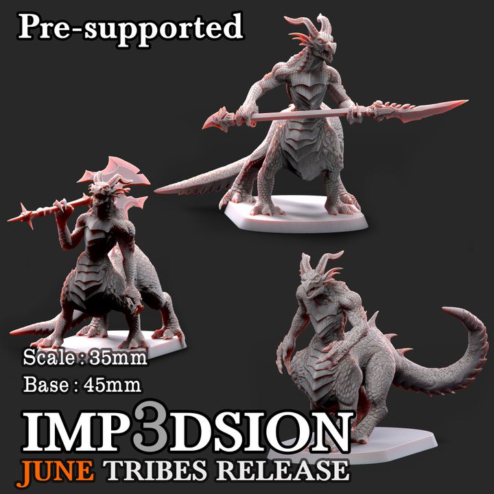 3D Printable Captains dragon born (3 units) by Imp3dsion