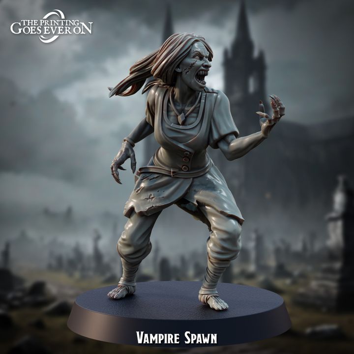 3D Printable Vampire Spawn - Presupported by The Printing Goes Ever On