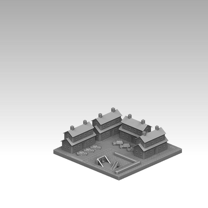 3D Printable SimCity 2000 Apartments 3 by Sharedog Miniatures