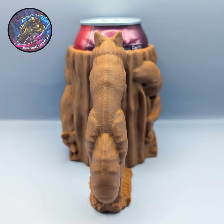 3D Printable Jumping Fox Can Holder by Kirsten M