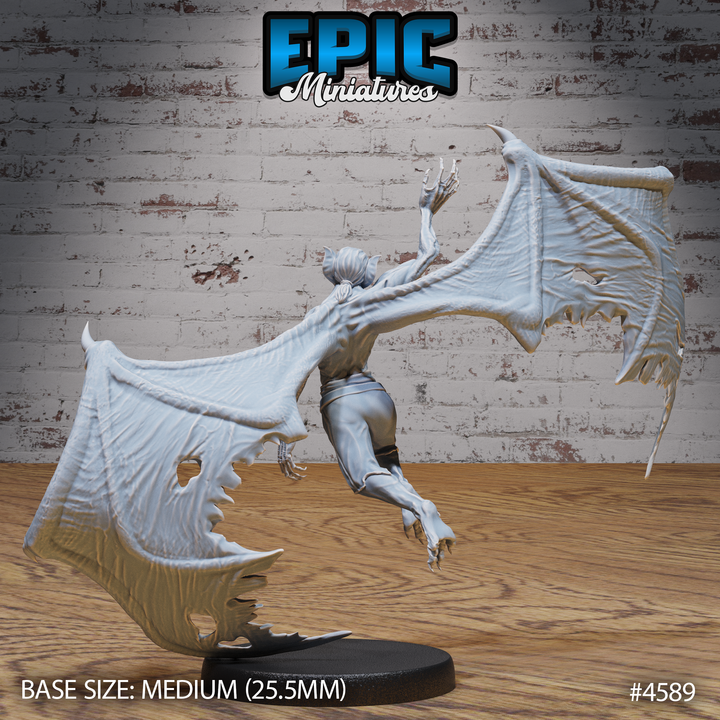 3D Printable Great Vampire Flying / Undead Winged Monster Warrior ...