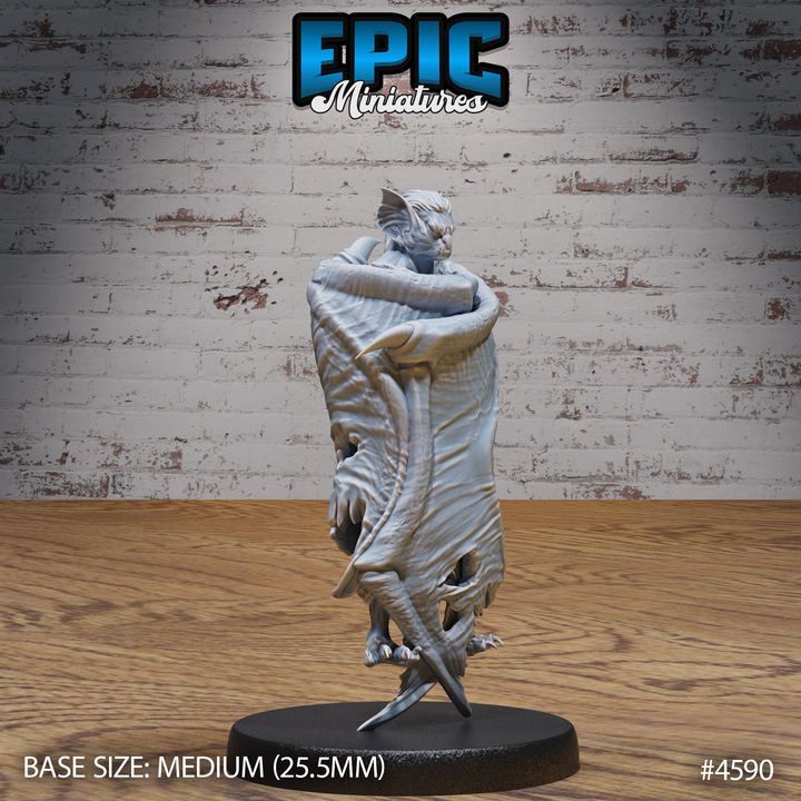 3D Printable Great Vampire Sleeping / Undead Winged Monster Warrior ...