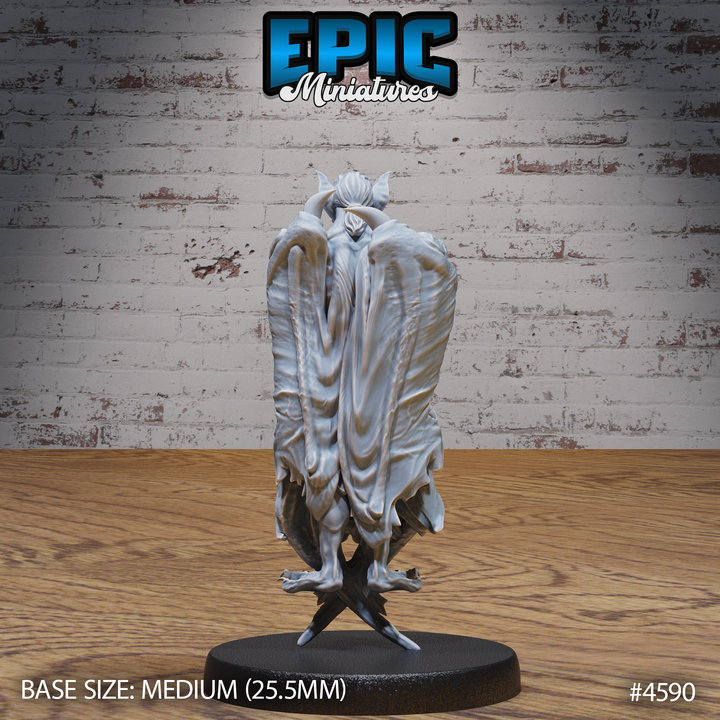 3D Printable Great Vampire Sleeping / Undead Winged Monster Warrior ...