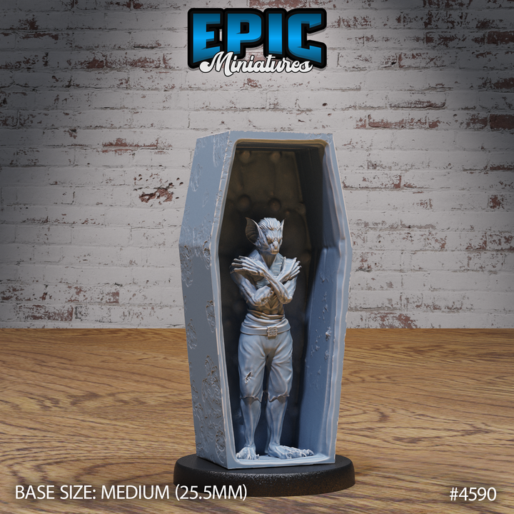 3D Printable Great Vampire Sleeping / Undead Winged Monster Warrior ...