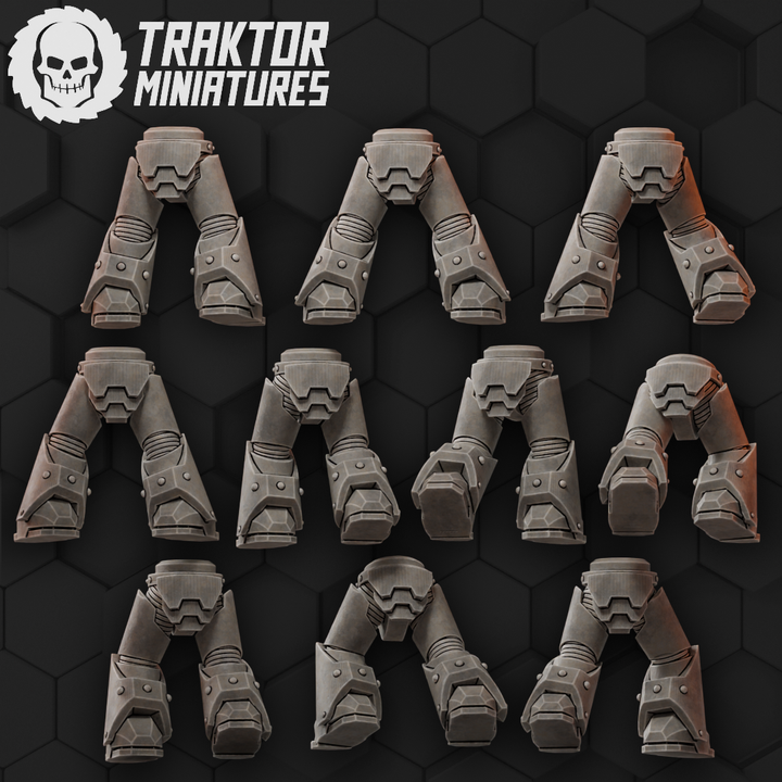 3D Printable Mk Hex Perfidus Legs by Traktor Miniatures