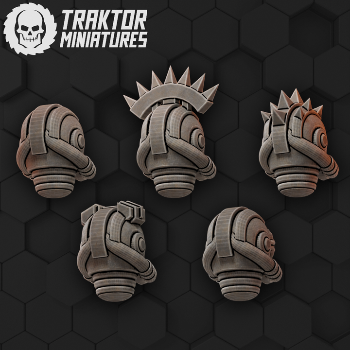 3D Printable Mk Hex Slayer Helmets by Traktor Miniatures