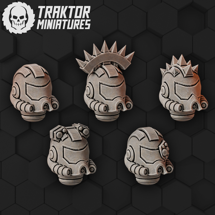 3D Printable Mk Hex Slayer Helmets by Traktor Miniatures