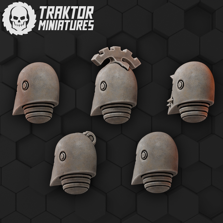 3D Printable Mk Hex Starknight Helmets by Traktor Miniatures