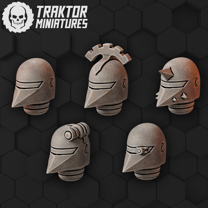 3D Printable Mk Hex Starknight Helmets by Traktor Miniatures