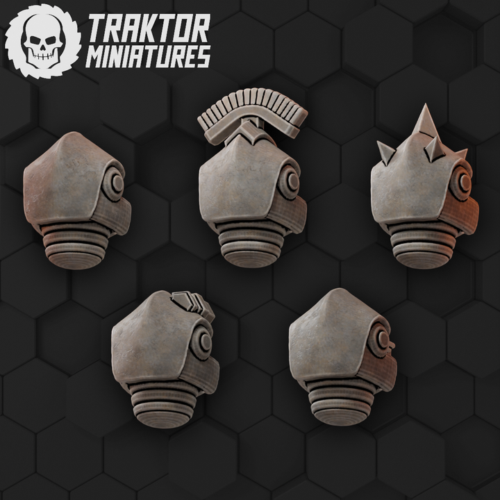 3D Printable Mk Hex Thunderbird Helmets by Traktor Miniatures