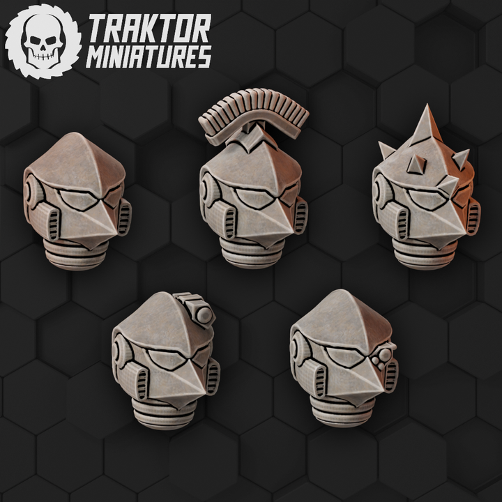 3D Printable Mk Hex Thunderbird Helmets by Traktor Miniatures