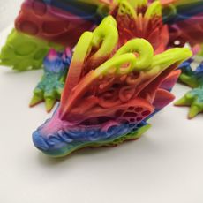 3D Printable Fae Wolf Dragon by Cinderwing3D
