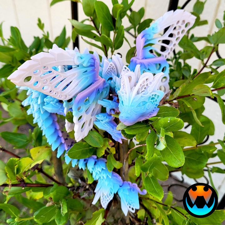 3D Printable Fae Wolf Dragon by Cinderwing3D