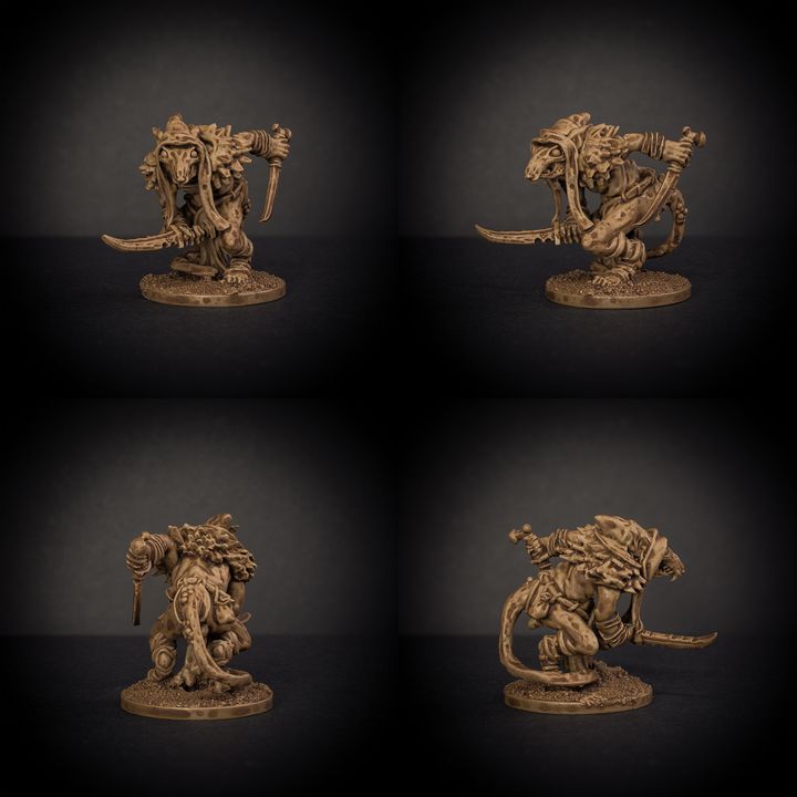 3D Printable Ratman Runner 1 by Knucklebones Miniatures