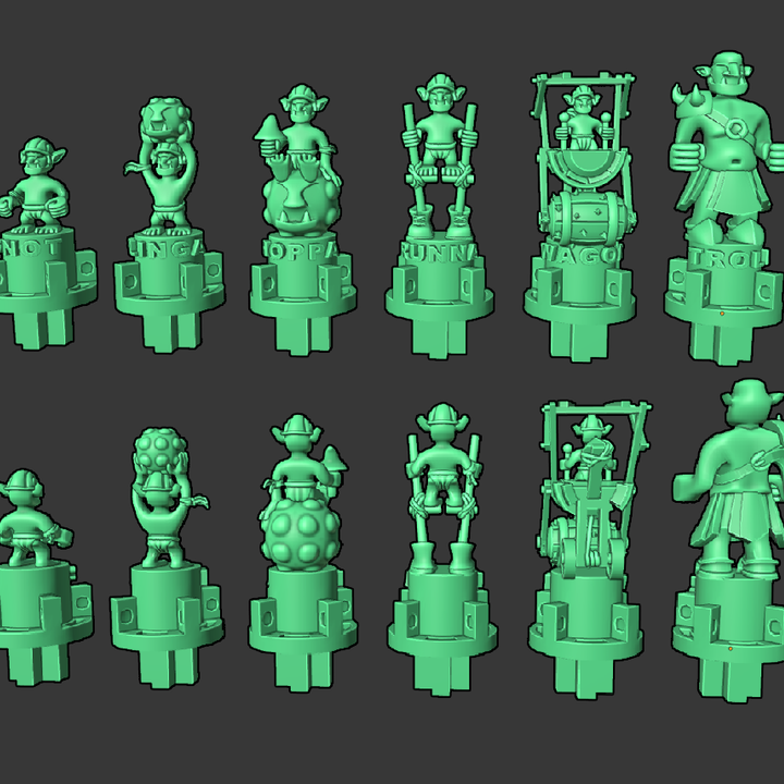 3D Printable Port-O-Bowl: Travel-sized Fantasy Football Snotlings Team ...