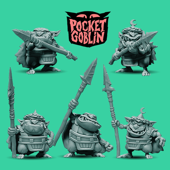3D Printable Goblins with Spears - PocketGoblin by Pocket Goblin