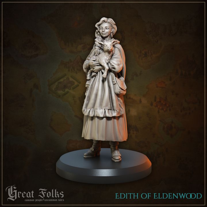 3D Printable Edith of Eldenwood by Great Grimoire