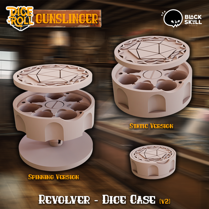 3D Printable Dice n Roll - Gunslinger - Revolver by Black Skull Studio