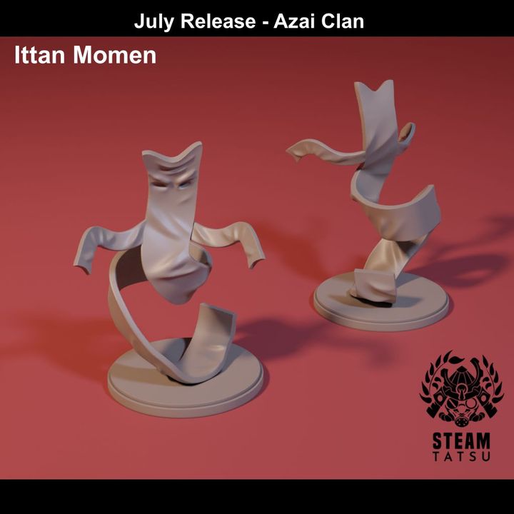 3D Printable Ittan Momen - fabric yokai by Steam Tatsu