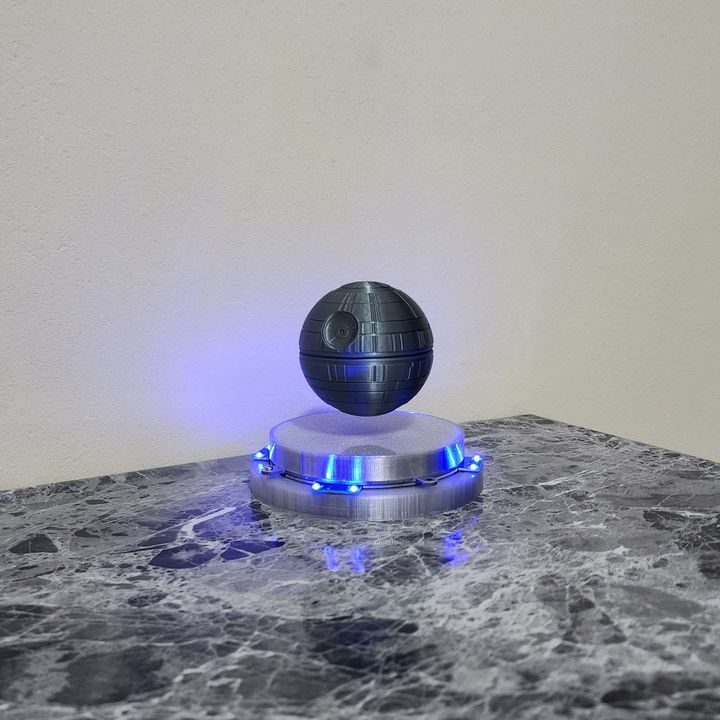 3D Printable Death Star for magnetic floating device by Washington Junior