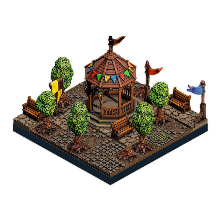 3D Printable THE MEDIEVAL TOWN Part.2 (Dungeon Blocks) by Dungeon Blocks