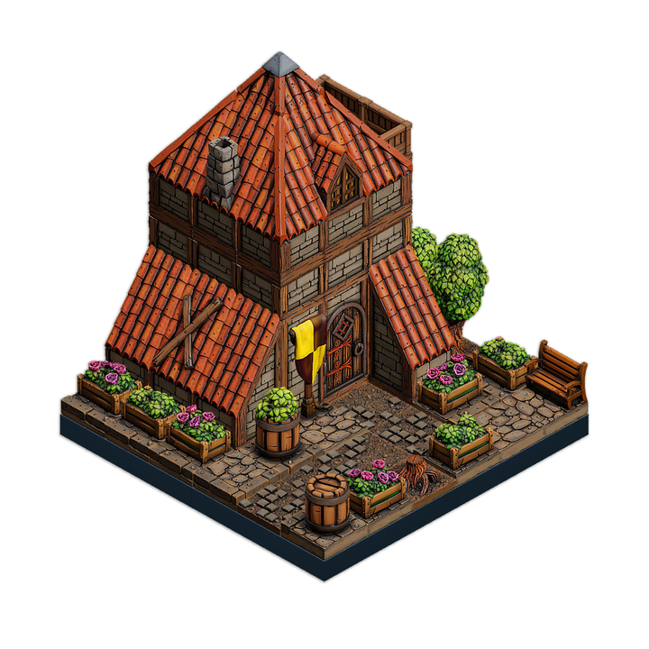 3D Printable THE MEDIEVAL TOWN Part.2 (Dungeon Blocks) by Dungeon Blocks