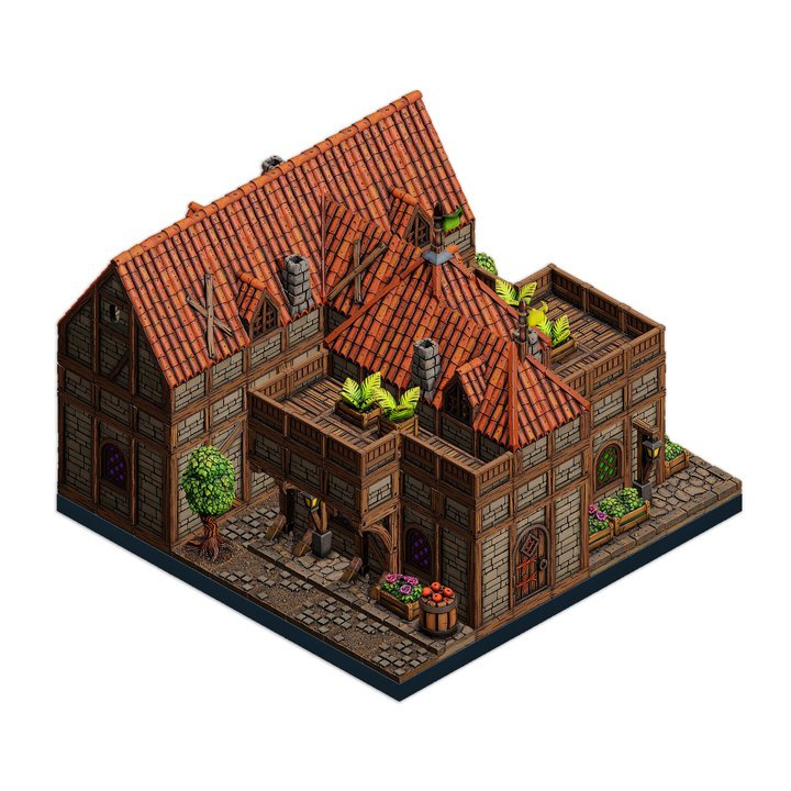 3D Printable THE MEDIEVAL TOWN Part.2 (Dungeon Blocks) by Dungeon Blocks
